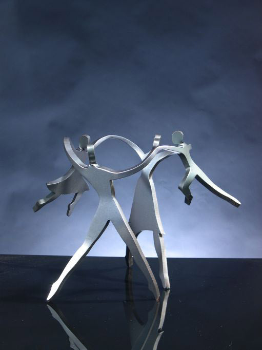 Boris Kramer Sculpture of Dancing Family with Two Children – CBL Fine Art